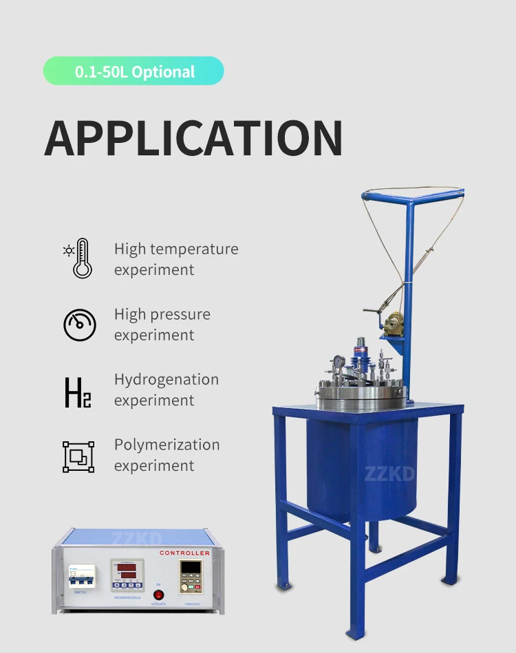 50L High Pressure Stirred Reactor Autoclave - Semi-Automatic, Stainless ...