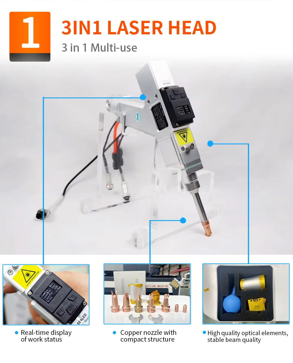 3 In 1 1000w 1500w 2000w 3000w Laser Welding Laser Cutting Laser ...