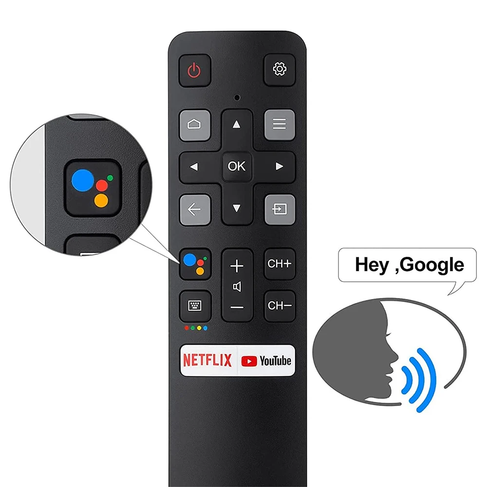 RC802V Voice Remote Control for TCL - Smart TV & Home Automation