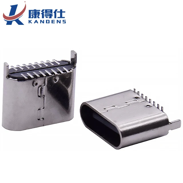 Type C 16pin Vertical Surface Mount Smd Smt Female Socket 6.3/6.5mm ...