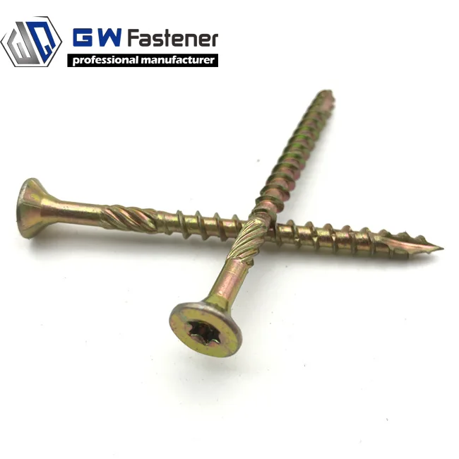 Yellow Zinc Type 17 Double Countersunk Head Torx Drive Screw