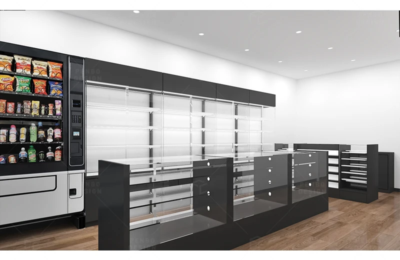 USA LOCAL Modern Glass Smoking Cigar Shop Fittings Customized Tobacco ...