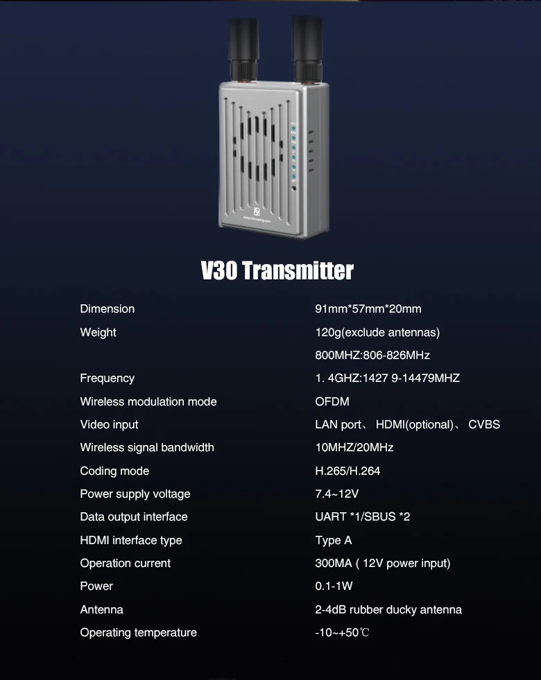 Foxtech T30s 15km Fpv Uav Drone Dual Screen Remote Controller Gcs ...