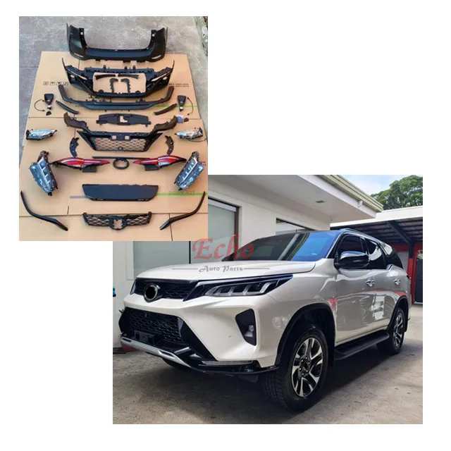upgrade bumpers body kit for Toyota Fortuner 2014-on.facelift kit for ...