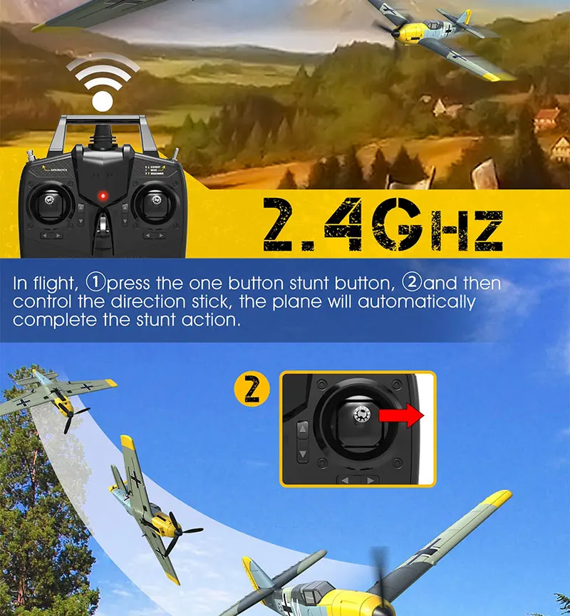 Volantex BF109 Scale Warbird Gyro Stabilizer RTF U-turn XPilot ...