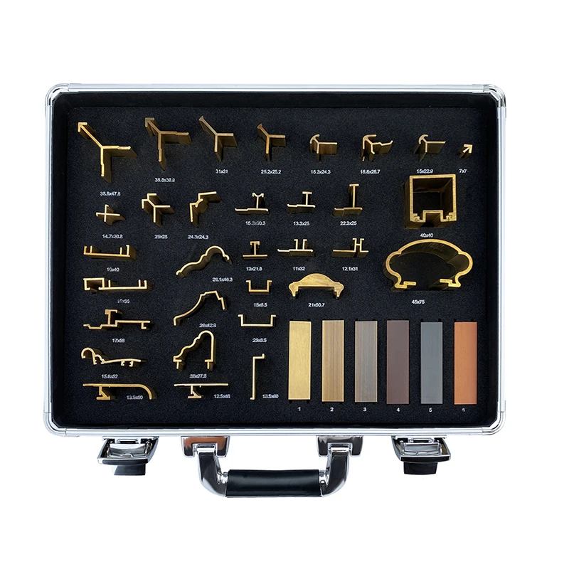 Modern Style Brass Profile Sample Box Handrail Brass Rod Anti-slip ...