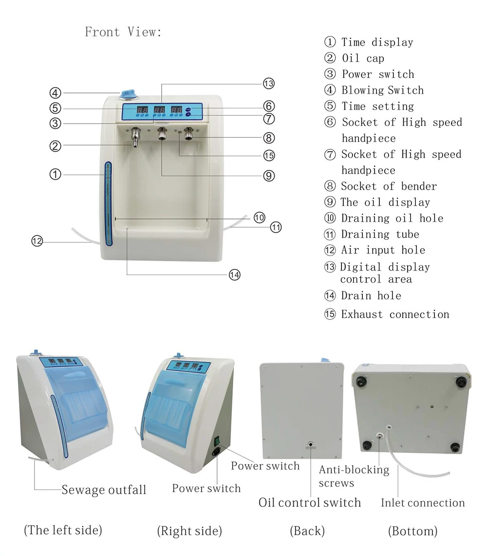 Dental Automatic Handpiece Maintenance Lubrication System Cleaner Oil ...