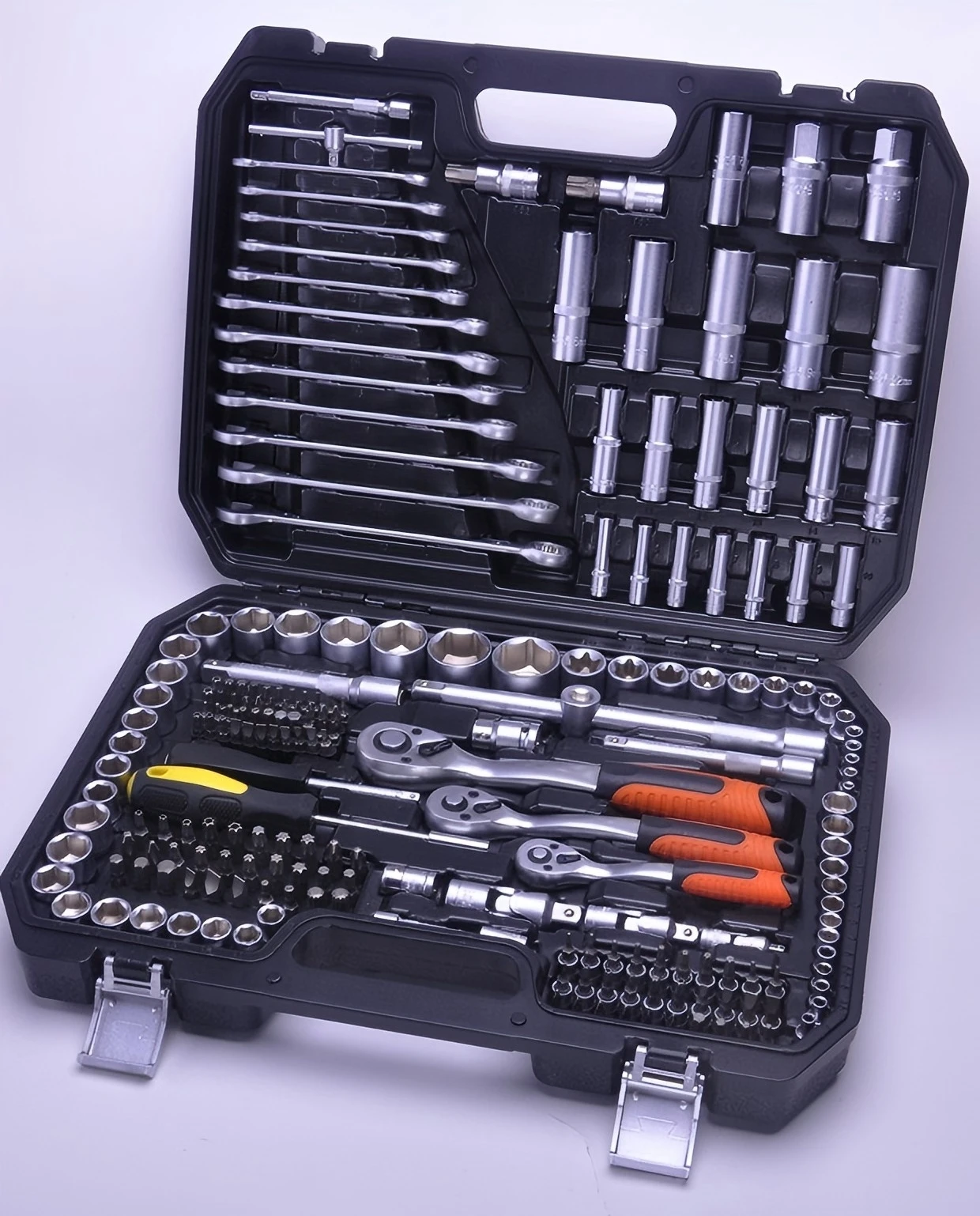 121 Piece Black Red Portable Combination Spanner Wrench Set Mechanic ...