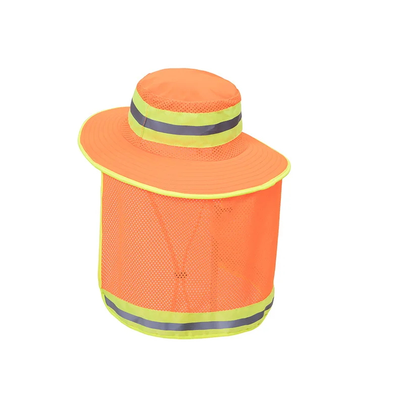 Men High Visibility Reflective Sun Hat With Neck Flap Wide Brim Boonie ...