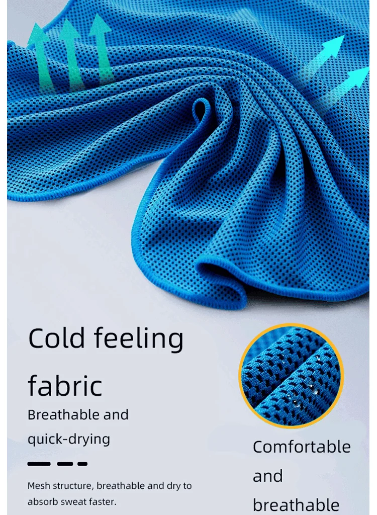 Custom Printed logo Sports Cooling Towel / Soft and Breathable Ice ...