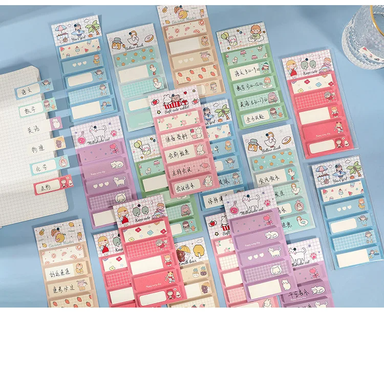 Creative Cartoon Girl Memo Pad Kawaii Stationery Sticker Memo Pad ...