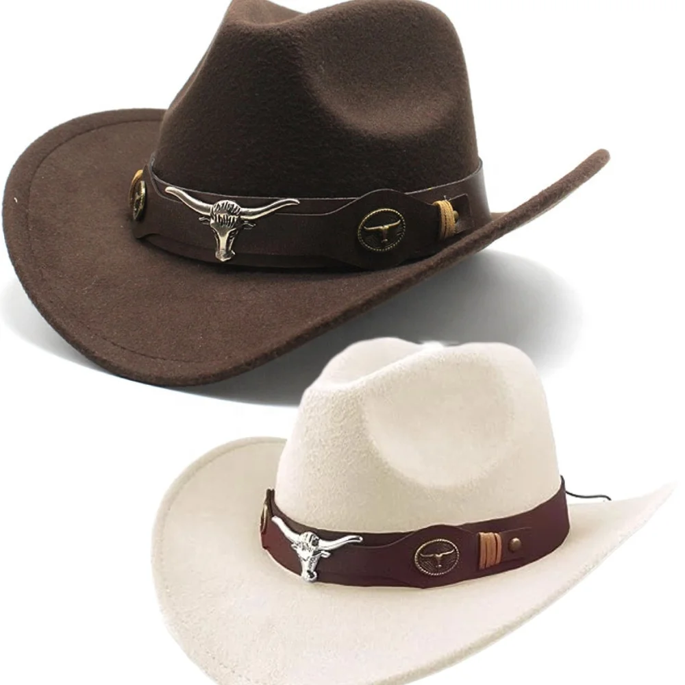 FREE SAMPLE Custom Sombrero Classic Solid Color Plain Bulk Felt Cowboy ...