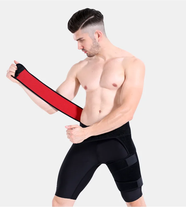 Aolikes 7958 Adjustable Compression Wrap for Pulled Groin Muscle Sprains