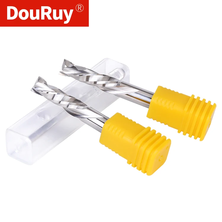 DouRuy 3A Up/Down Cut Two Flutes Spiral Carbide Mill End Milling Cutter ...