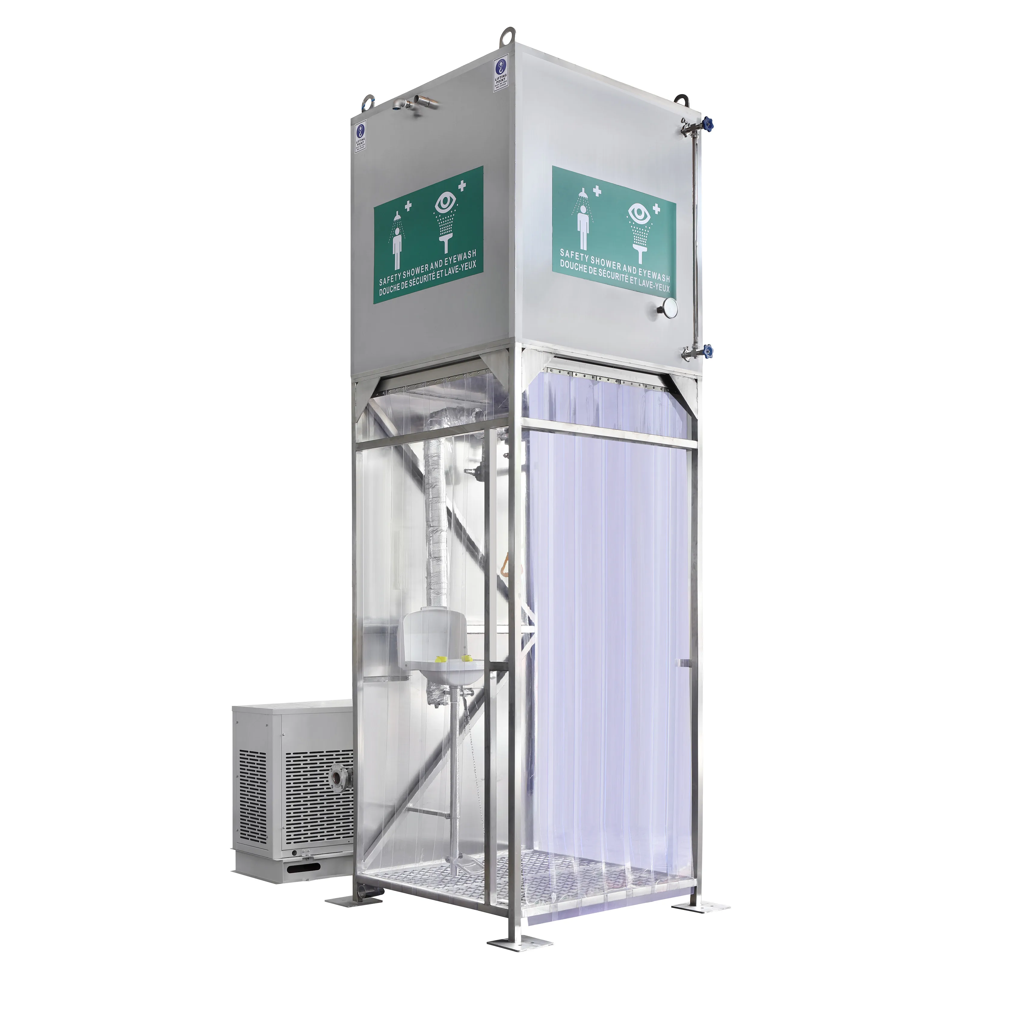 ANSI Z358 Stainless Steel Shower Cabin Eye Wash Station Portable With ...