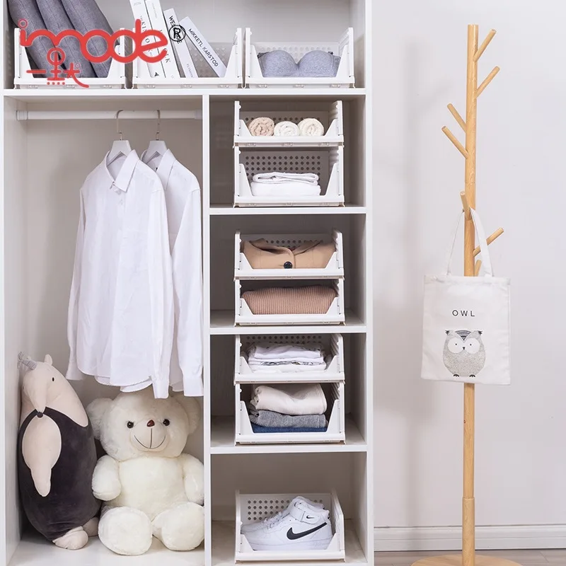 Baffle Stacking Frame Upgrade Stacking Basket With Slide Clothes ...