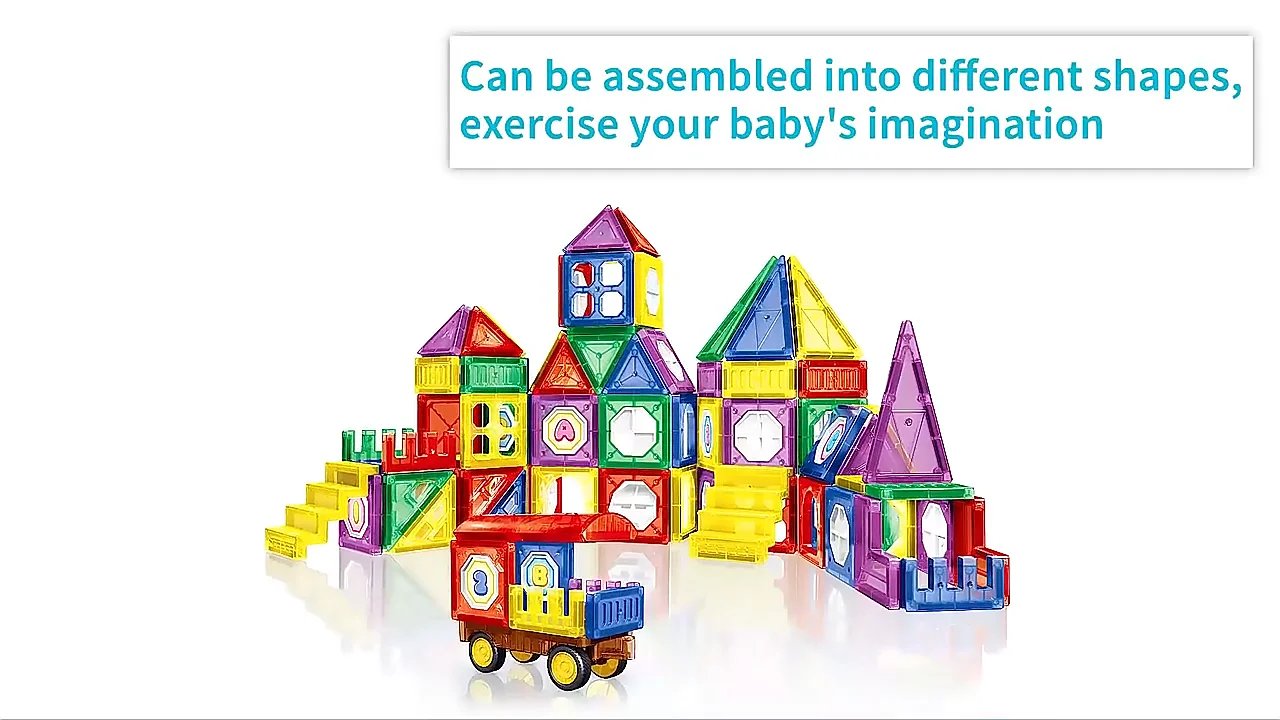 120 Pcs Magnetic Tiles 3d Magnetic Building Blocks,Educational ...