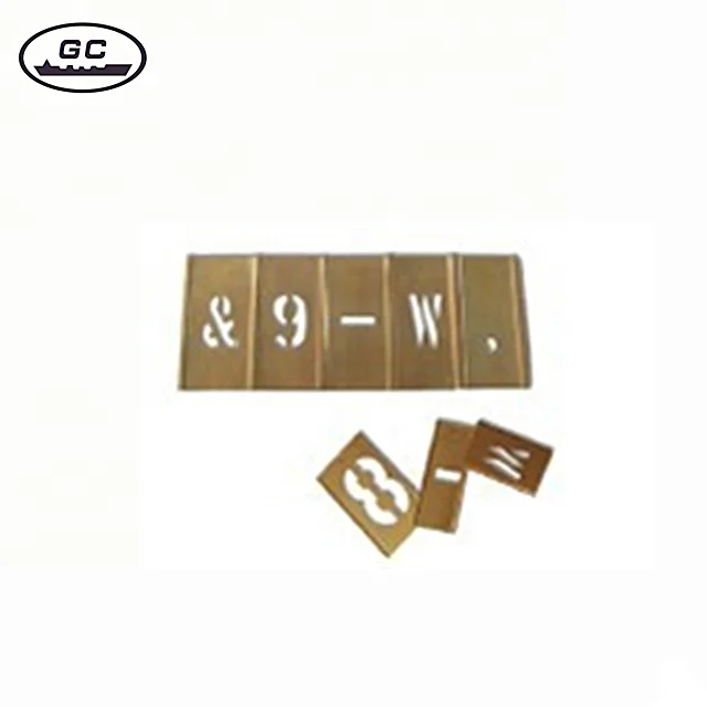 Impa 613133 Brass Interlocking Stencil Letter And Figure Set For Paint ...