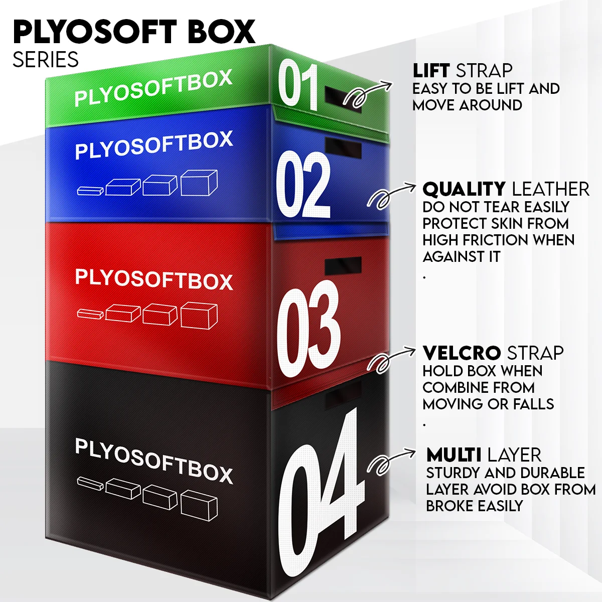 Soft Balance Foam Plyometric Box Jumping Exercise - Buy Foam Plyometric ...