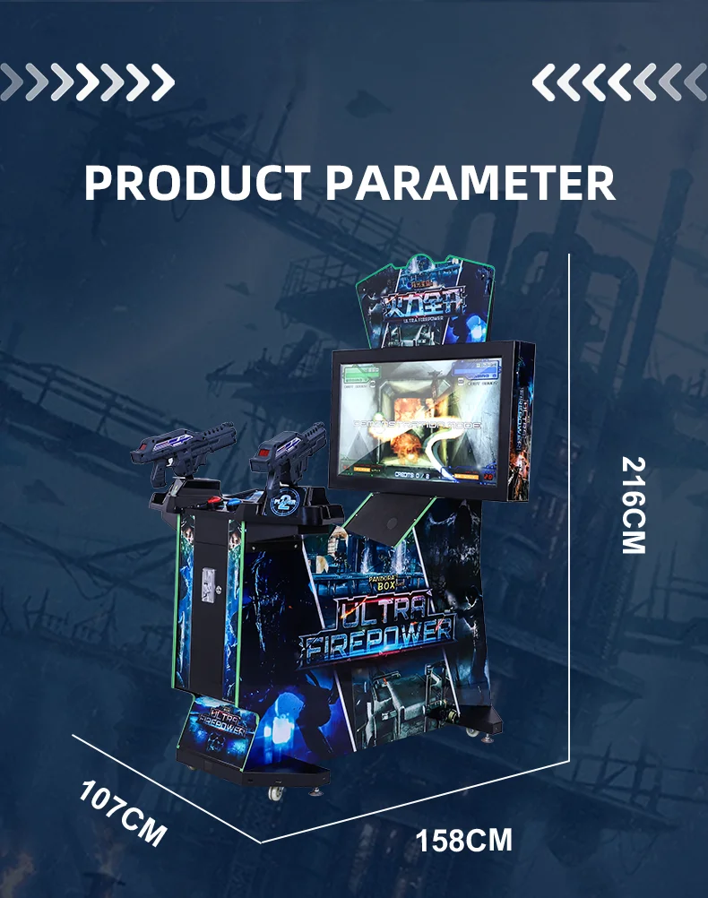 Interactive Arcade - 2 Player Gun Shooting Game Machine
