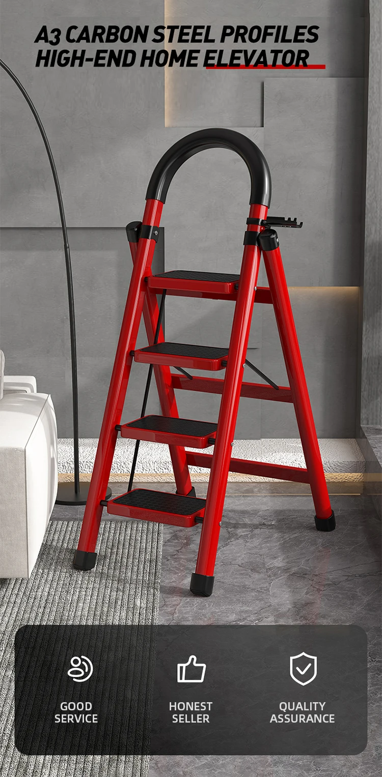Manufacturer Supply 4 Steps Steel Household Folding Home Ladder - Buy ...