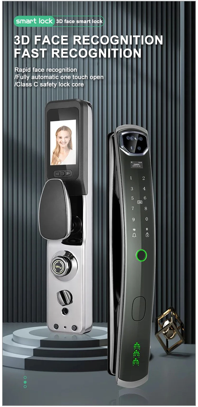 Smart Facial Recognit Locks Tuya Wifi - Secure & Convenient