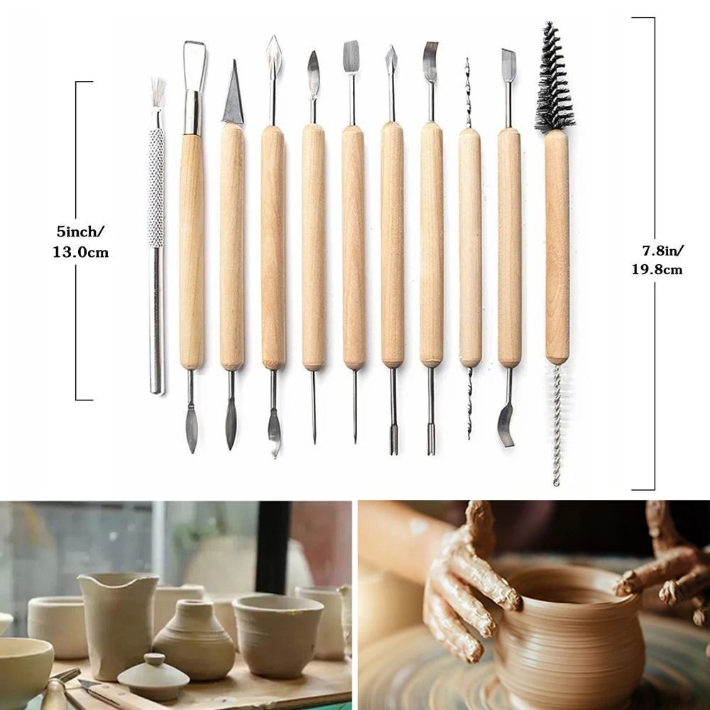 36-piece Pottery Tools Set Dot Drill Pen Soft Clay Carving Knife Auxiliary Texture Indentation ...