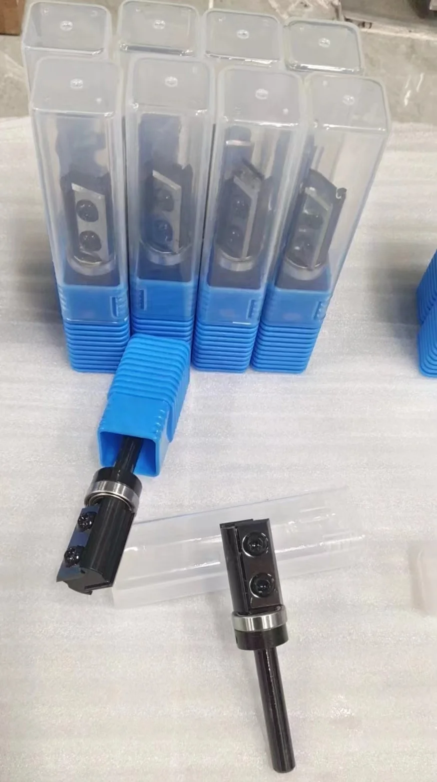 Spiral Flush Trim Router Bit Replaceable Carbide Insert 45 Degree Bevel ...