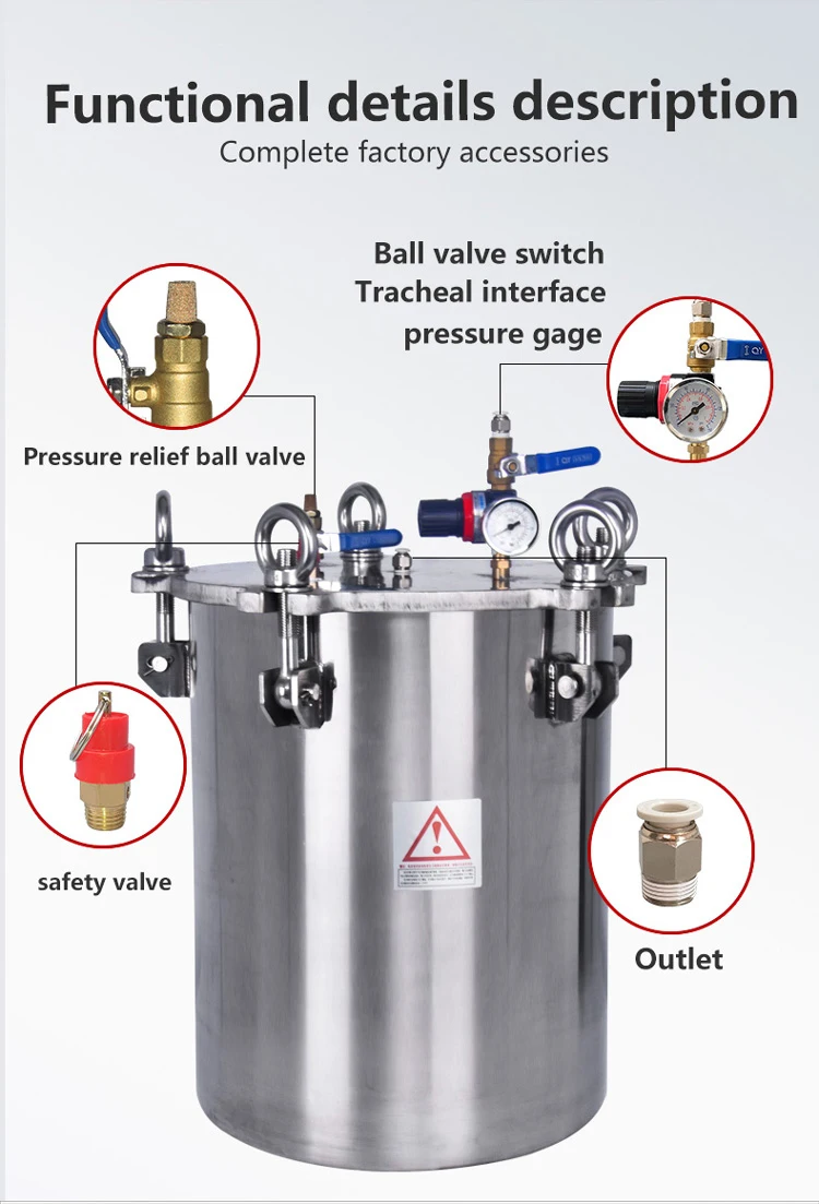 1l-120l Customizable Pressure Vessels Glue Pressure Barrel Pressure ...