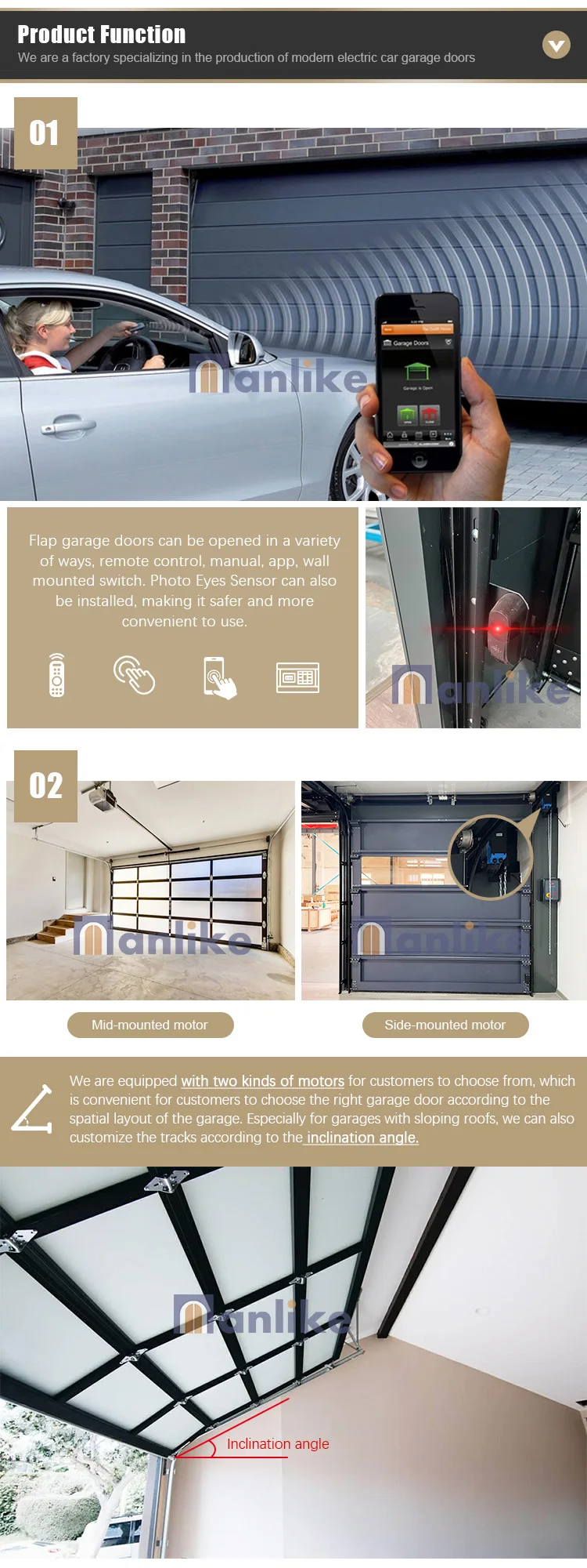 Versatile Garage Door - Luxury Black Smart Electric Batten