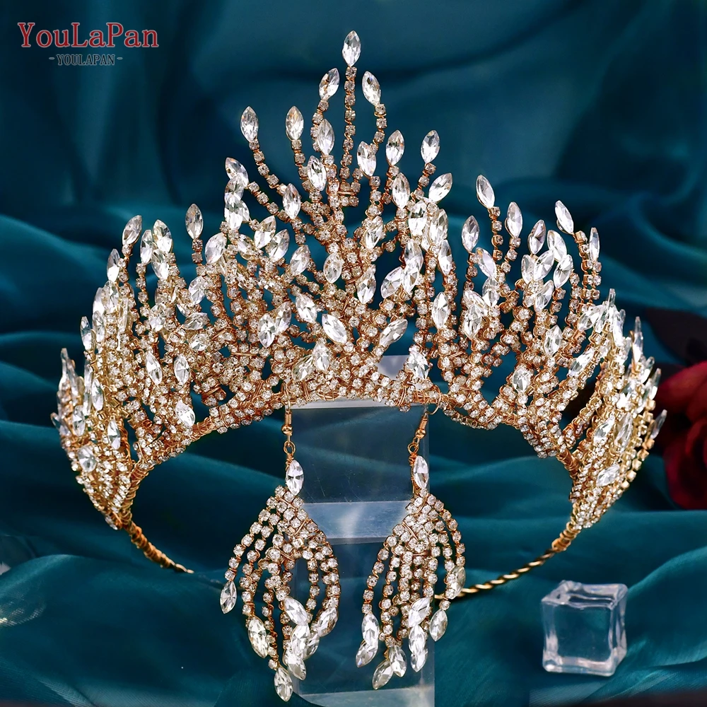 Youlapan Hp374 Shiny And Noble Bride Crown Ladies Silver Rhinestone ...
