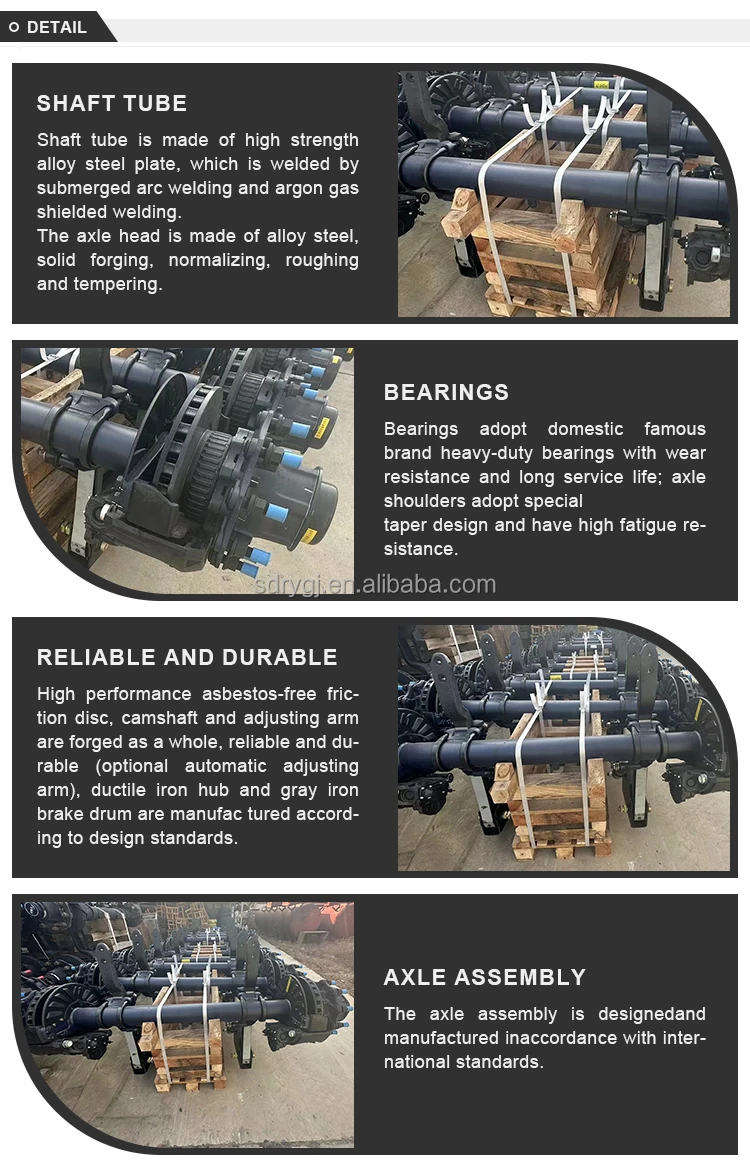 Standard Trailer Axles - Durable Parts for Truck Trailers