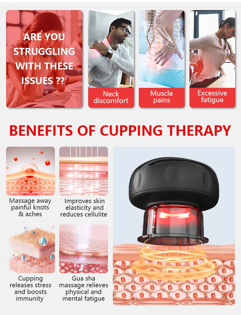 Trending Products 2023 New Arrivals Remote Control Cupping Kit Red ...