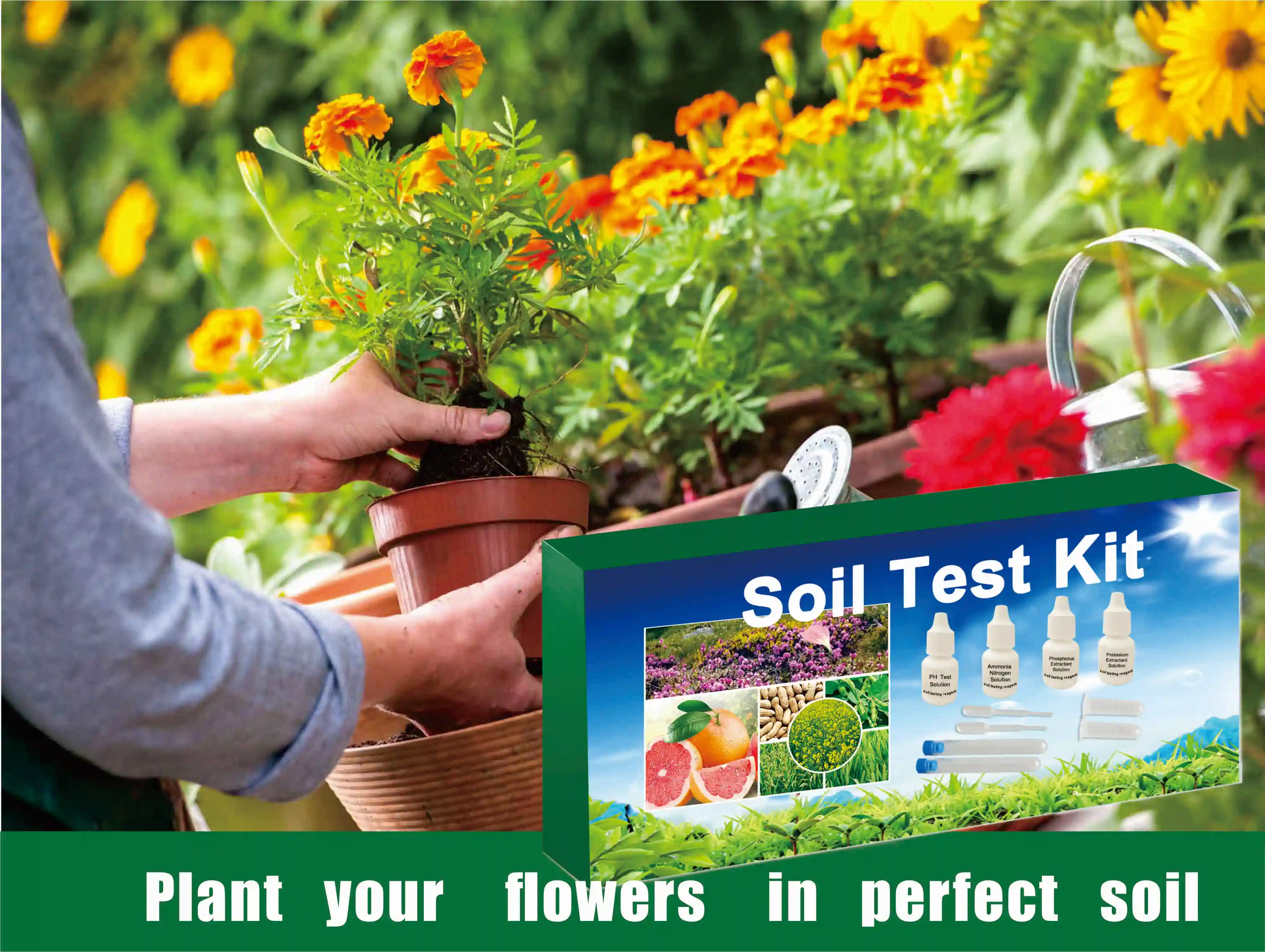 Soil Ph Phosphorous Nitrogen Testing Kit - Buy Ph Soil Test Strips,Soil ...