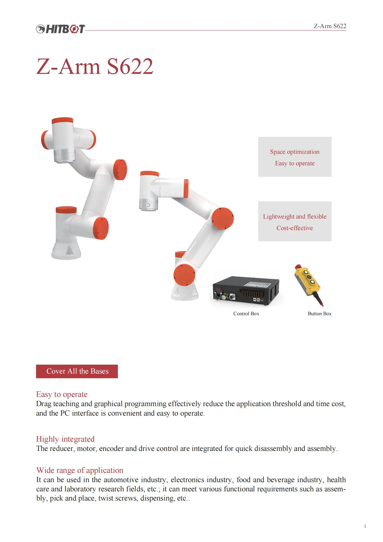 622mm 6 Axis Collaborative Cobot Robotic Arm 10kg Desktop Collaborative ...