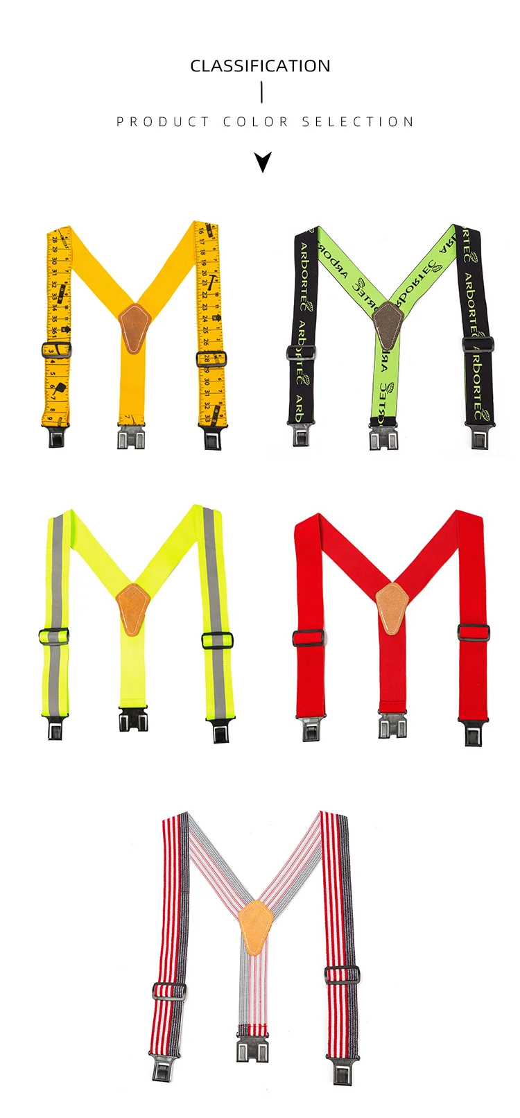 Heavy Duty Work Custom 3 Clips 5cm Tape Measure Trouser Ruler Brace ...