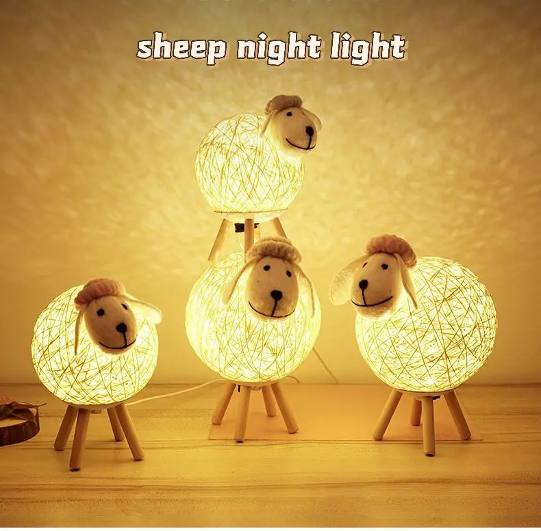 Hot Sale Little Table Lamp Decoration Animales App Control Wood Led ...