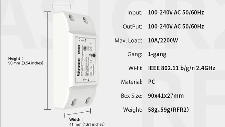 Sonoff Basic Smart Home Automation Diy Intelligent Wifi Wireless Remote ...