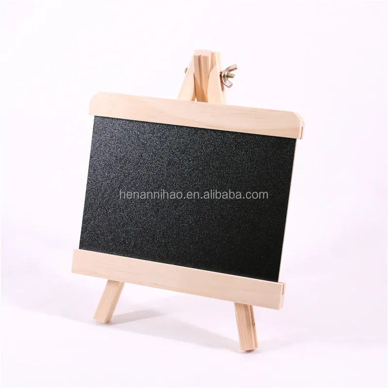 Mini Drawable Wooden Tabletop Black Board With Folding Stand Chalkboard ...