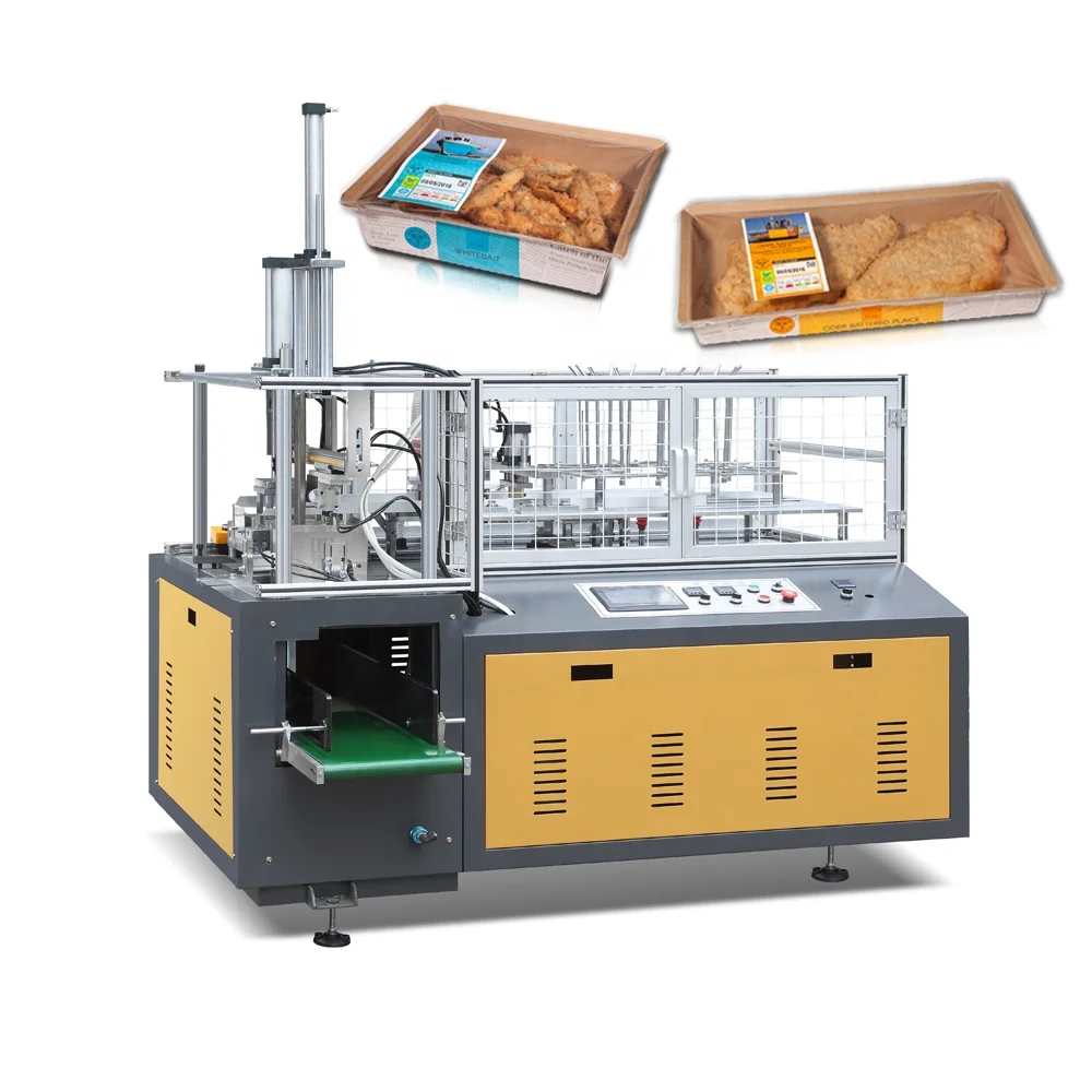 Automatic Disposable Kraft Paper Food Container Making Machine Paper ...