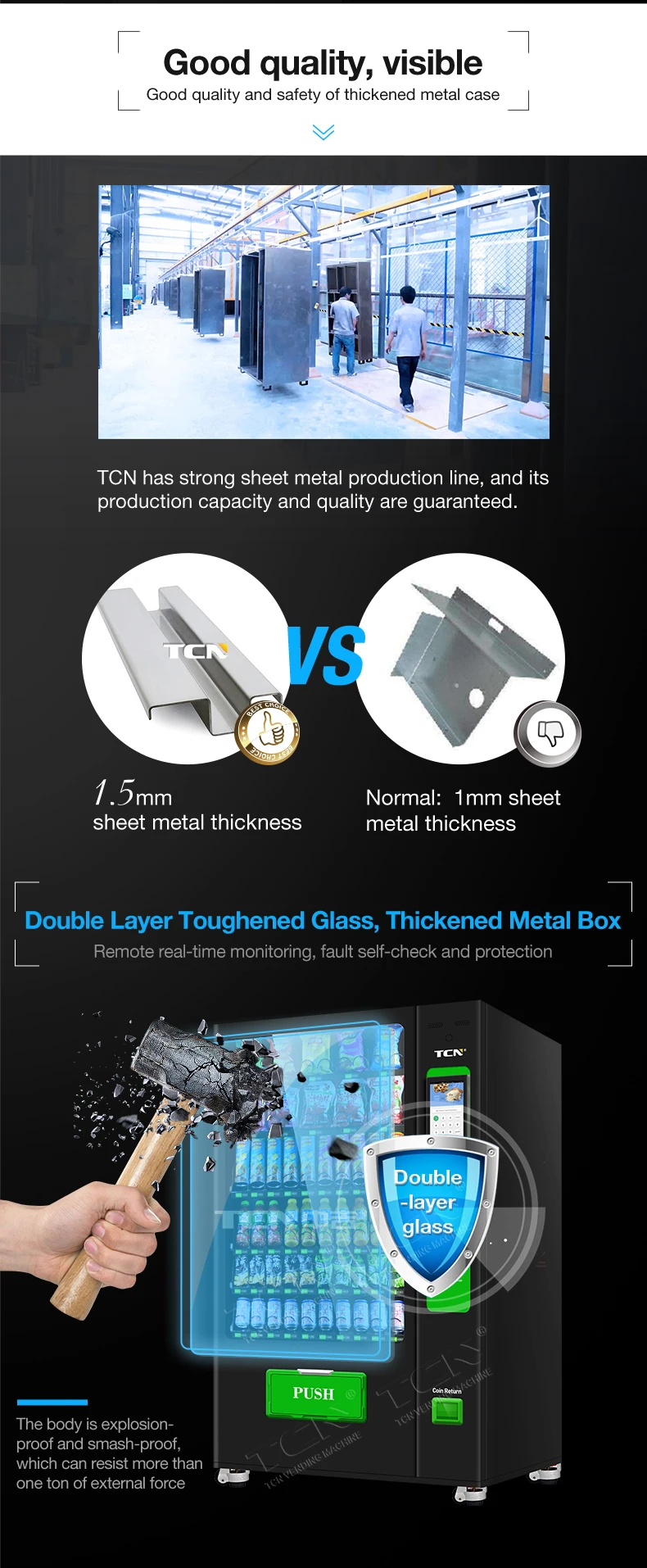 TCN High Tech Vending Machines - Reliable Outdoor Solutions