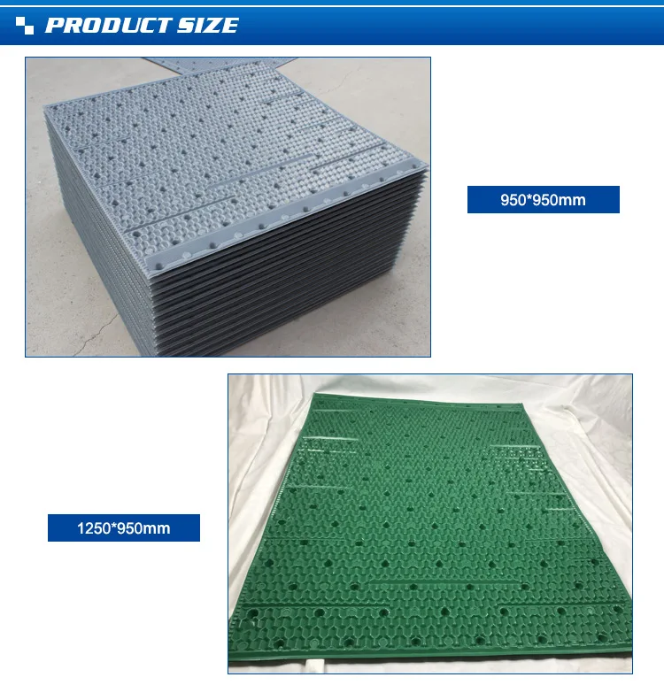 Sdc 950mm Height Pvc Film Fill Sheet Packing Cooling Towers Pvc Infill ...