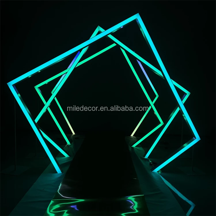 Hot Sale LED Giant Frame Neon Wedding Path Tunnel Lights
