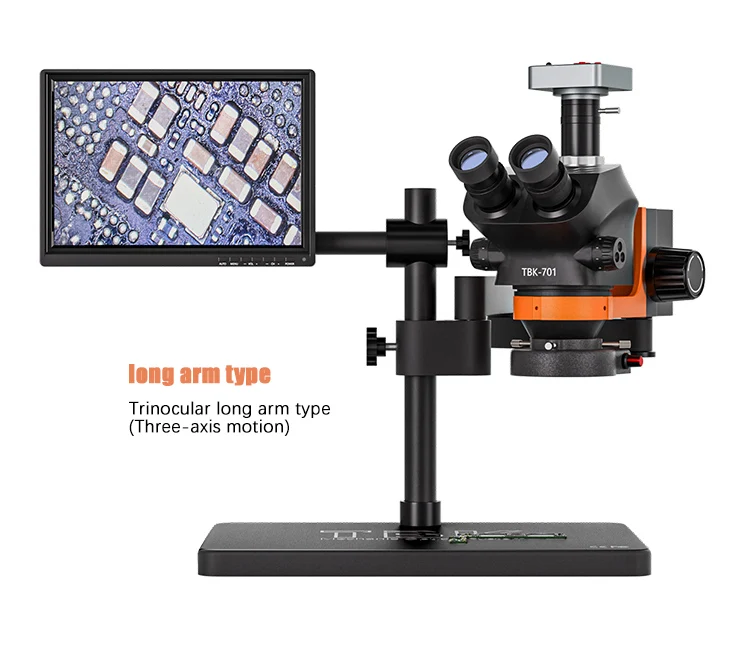 New TBK-701 Trinocular Electron Microscope Mobile PCB Repair for ...