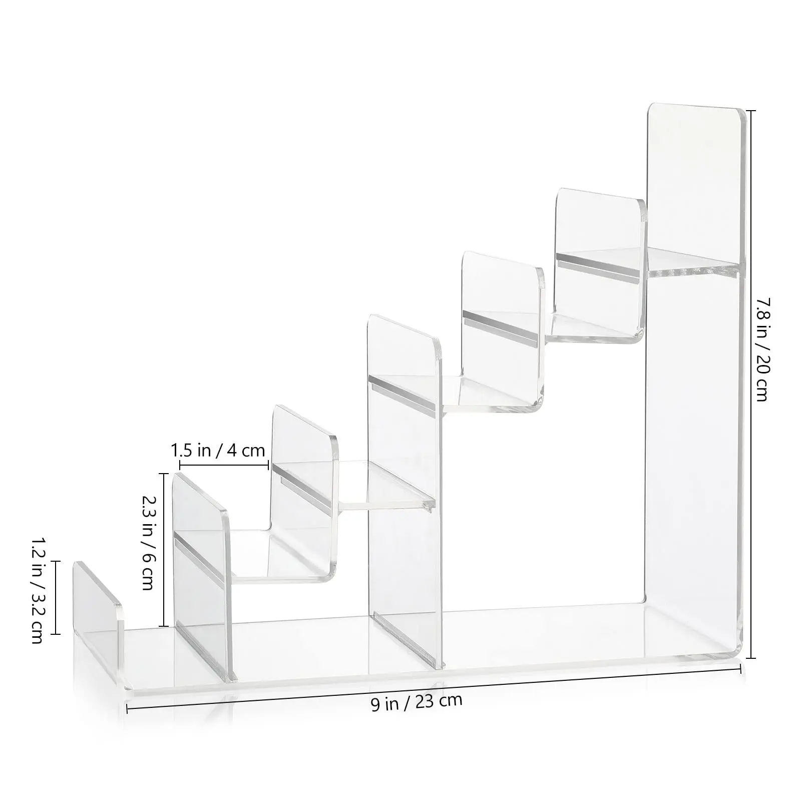 Factory Custom Clear Acrylic 4 Tier Glasses Display Stand Acrylic Riser ...