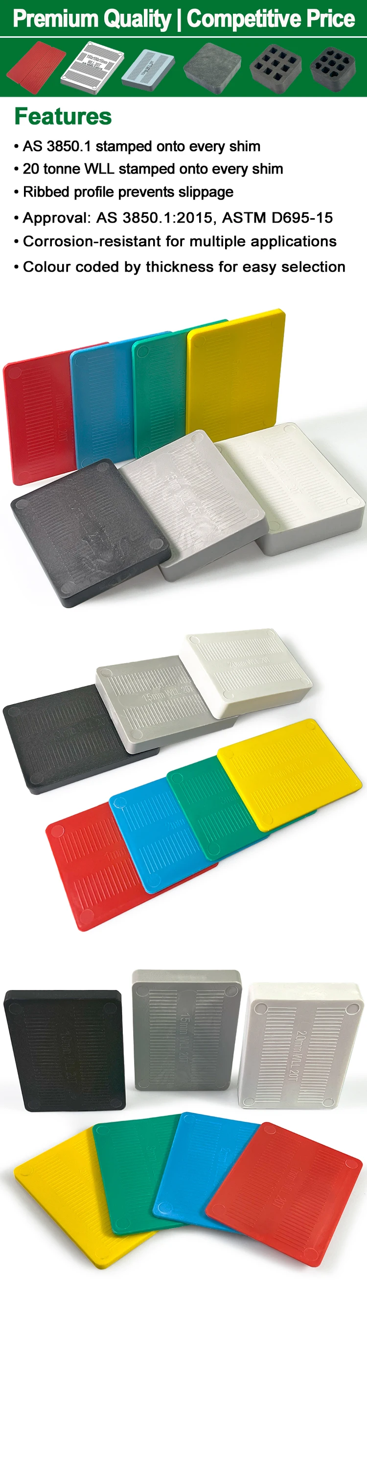 150x100mm & 100x75mm Concrete Shim Packer - Precast Leveling