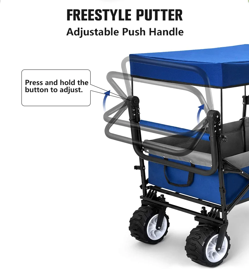 Push Pull Wagon Stroller Wagon Folding Wagon With Canopy For Kids - Buy ...