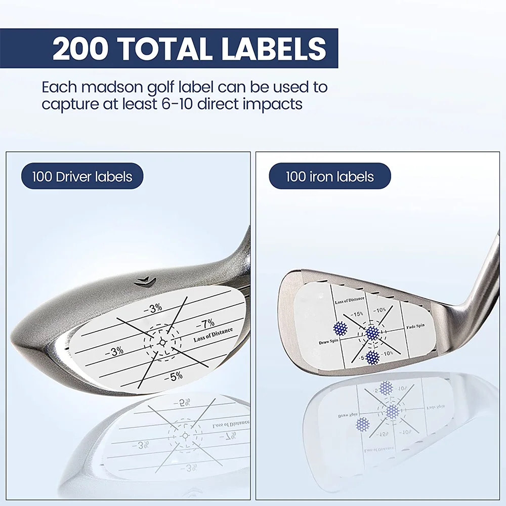Golf Club Impact Stickers for Irons Wood Putters Training Aid to ...