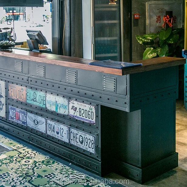 Industrial Furniture Shipping Container Furniture Reception Desk Custom ...