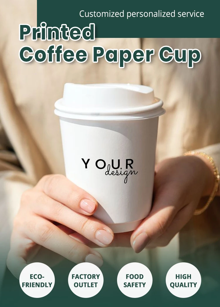 Custom Logo Personalised Disposable Coffee Cups